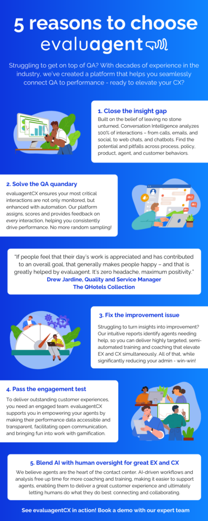 Infographic: 5 reasons to choose evaluagent - evaluagent